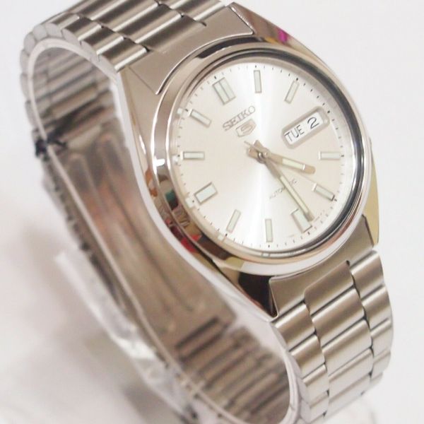 SEIKO 5 SNXS73K1 Stainless Steel Band Automatic Men's Silver Watch 100% ...