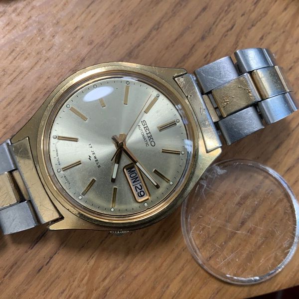 Vintage Seiko automatic 17 jewels,7009-8029,D/date,G. plated,USED,Men | WatchCharts Marketplace