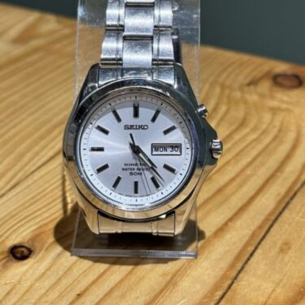 Men's 2007 Seiko Kinetic Watch 5M63-0B90 - New crystal and capacitor ...