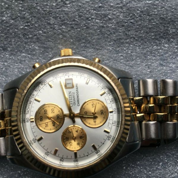 Citizen 0510-C50031 Vintage Chronograph Men's Two Tone Quartz Watch ...
