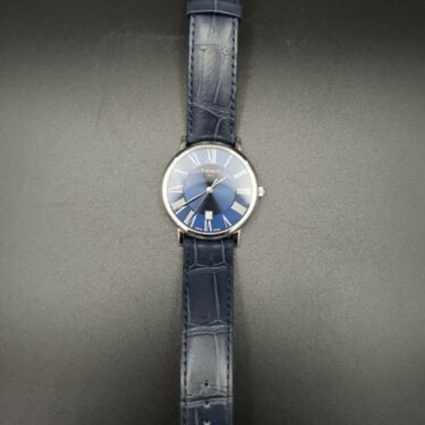 Tissot T-Classic Carson Premium Blue Swiss Quartz Mens Watch T122410A ...