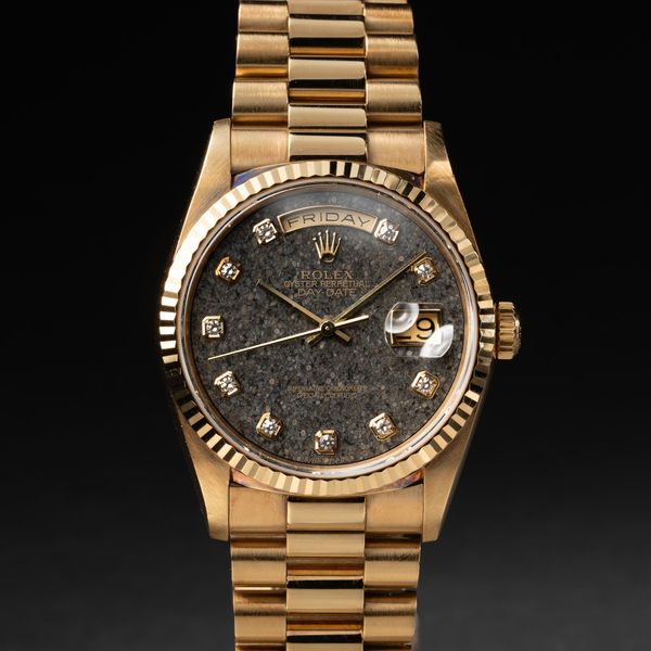 FS: 1994 Rolex 18K YG Day-Date 18238 Fossil Diamond Dial | WatchCharts ...