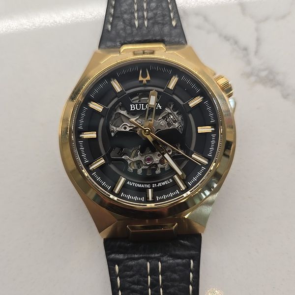 Bulova Maquina Black Men's Watch -Automatic 97A148 | WatchCharts ...