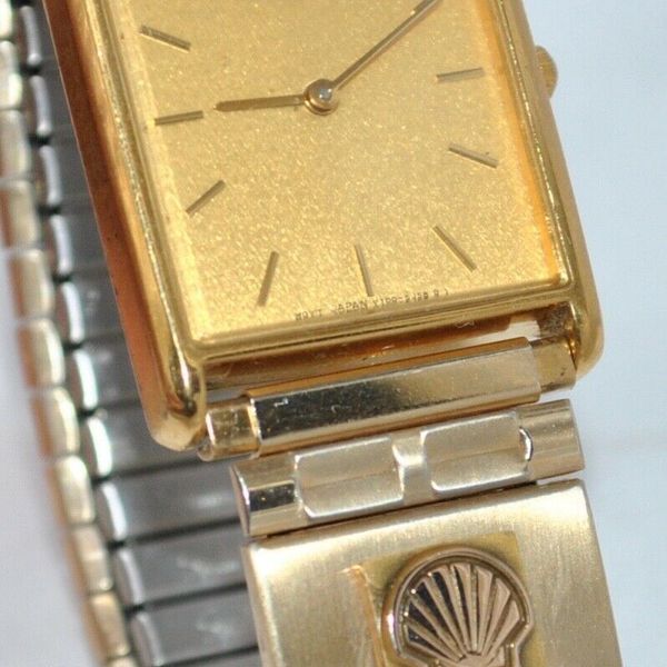 Vintage 14K Yellow Gold Shell Oil Company 20 Years Presentation Band ...