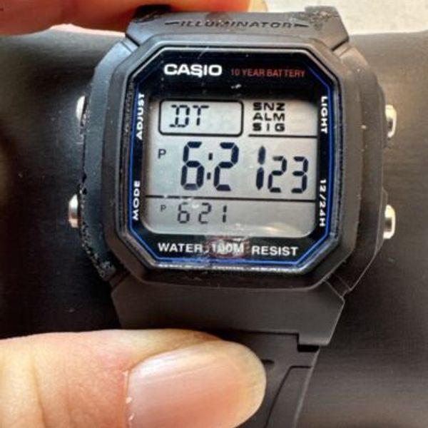 Casio W800H-1AV, 10 Year Bat Chrono Resin Watch, 100 M, Alarm, Date BAD ...