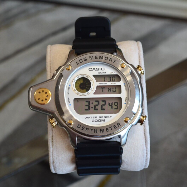 CASIO DEP-500 DEPTH METER ULTRA RARE VINTAGE DIVER WATCH JAPAN PRT ALT ...