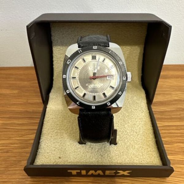 Vintage Timex Automatic Mens Watch Full Size 1970s Diver Style ...
