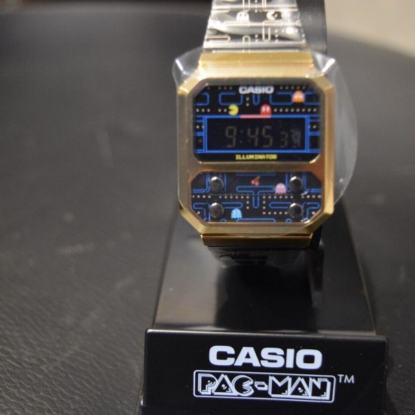 RARE Casio A100WEPC Pac-Man Limited Edition Digital Watch Retro Gaming ...