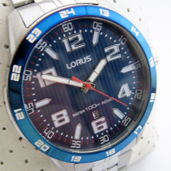 LORUS WATCH BY SEIKO MENS PC32-X115 STAINLESS STEEL BRACELET DATE JAPAN ...