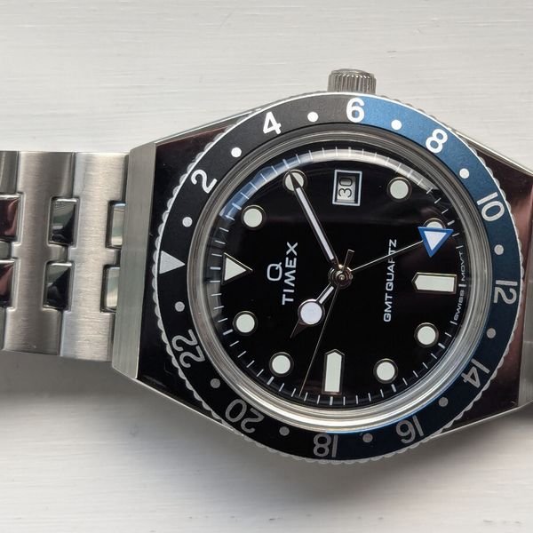 Timex Q GMT Watch, Batman Bezel, TW2V38100, 38mm, Swiss Movement ...