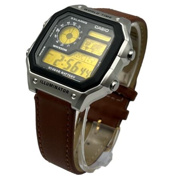 Casio Golden World Time Illuminator Royale AE-1200WHD-1AVEF Digital ...
