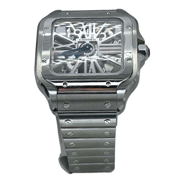 Cartier Santos De Cartier Skeleton Dial Stainless Steel WHSA0015 ...