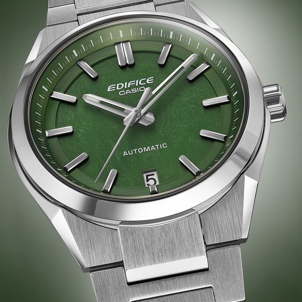 Casio Edifice EFK-100D-3A Electroform Green Forged Carbon Dial 3 Hand ...