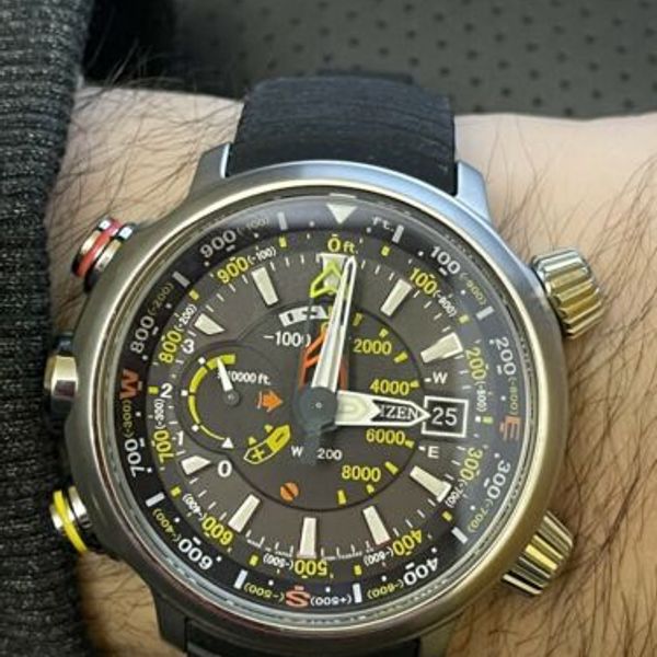 Citizen Men's BN5030-06E Altichron Eco-Drive Titanium Black Rubber ...