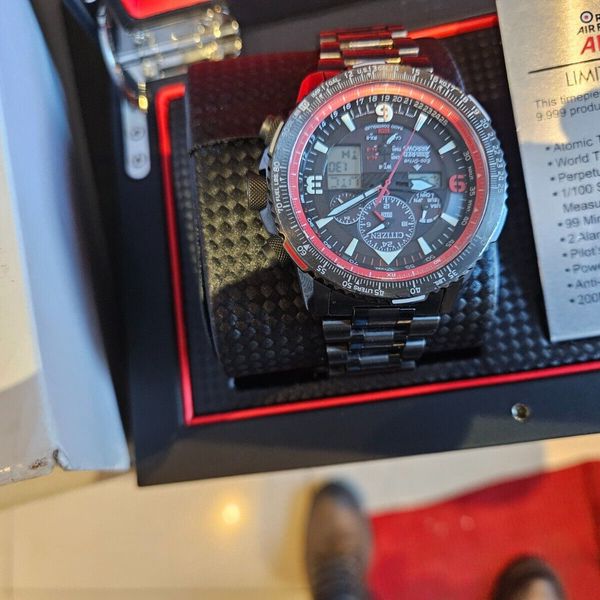 Citizen Red Arrows Skyhawk Atomic Time 46mm Black JY8087-51E ...