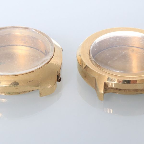 2 Men's Gold Filled Bulova Accutron Complete Wristwatch Cases ...