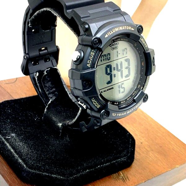 Casio Men's Watch AE1500WH Illuminator 46mm Black Resin Quartz Digital ...