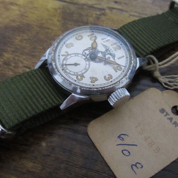 WW2 HAMILTON COMMEMORATIN WATCH INSIGNIA WITH ORIGINAL SNAP CASE & TAG ...