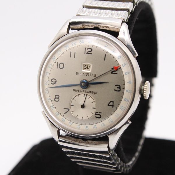 Vintage Benrus Day/Date Pointer Model CE4 15j Men's Watch Running ...