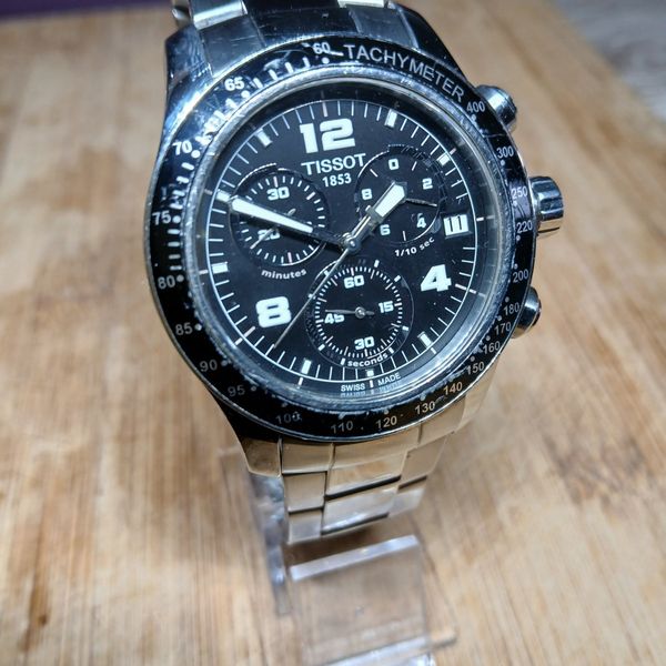 Tissot V8 Chronograph T039.417 Black Dial Men's Watch - Spares/repairs ...