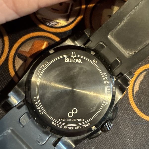 Bulova Precisionist 300m C960944 Black Rubber Strap Men's Watch - READ ...