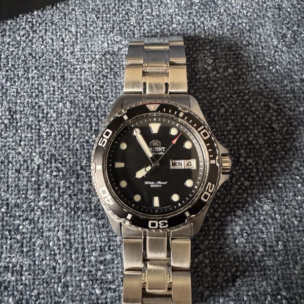 ORIENT AA02-C8-A Automatic Black Dial Bracelet Men's Watch diver ...