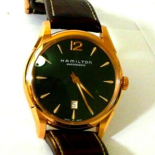 Hamilton Jazzmaster Automatic H386450 Date ROSE GOLD STAINLESS ...