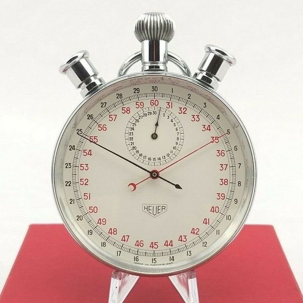 1962 Heuer Olympic Split Second stopwatch timer stop watch rally TAG ...
