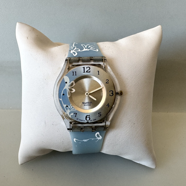 SWATCH Watch Climber Flowery SKF300G Skin 2007 Silicone Strap Swiss ...