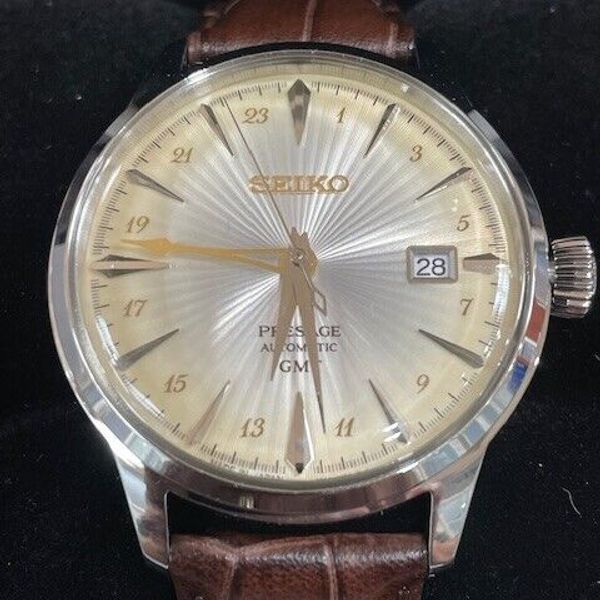 Brand New Seiko Presage Cocktail Time 40.5 Automatic GMT Gold Dial ...