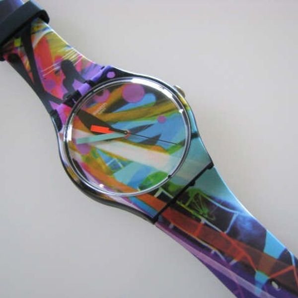 CITY WALLS! Colorful & Bold GRAFFITI Pattern NEW GENTS Swatch! NIB-RARE ...