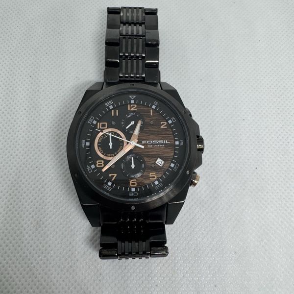 Fossil Speedway Wood Grain Dial Rare - New Battery Working, Missing One ...
