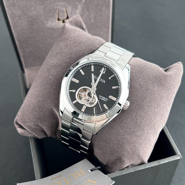 Bulova Surveyor 96A270 black Dial Men's classic Automatic Chronograph ...