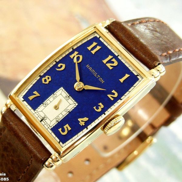 1946 Vintage HAMILTON MYRON, Stunning BLUE Dial, Serviced, 1 Year ...