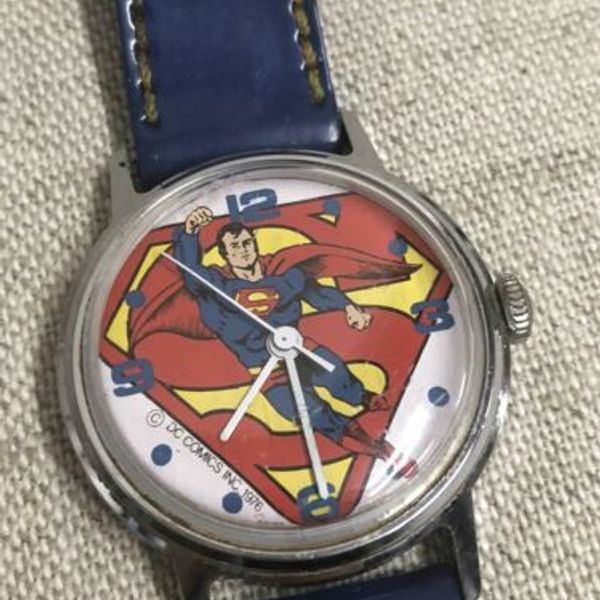 Vintage Timex Superman character watch wind up 1976 DC Comics runs ...