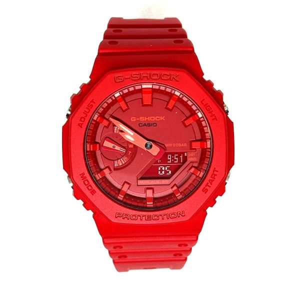 New Casio G-Shock GA2100-4A A/D Digital Carbon Resin Red Men's Watch ...