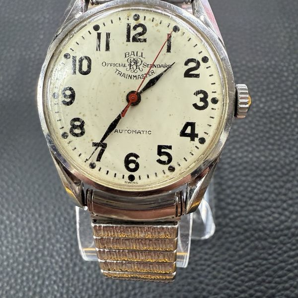 Vintage BALL Official Standard Trainmaster Automatic Steel Watch 34MM ...