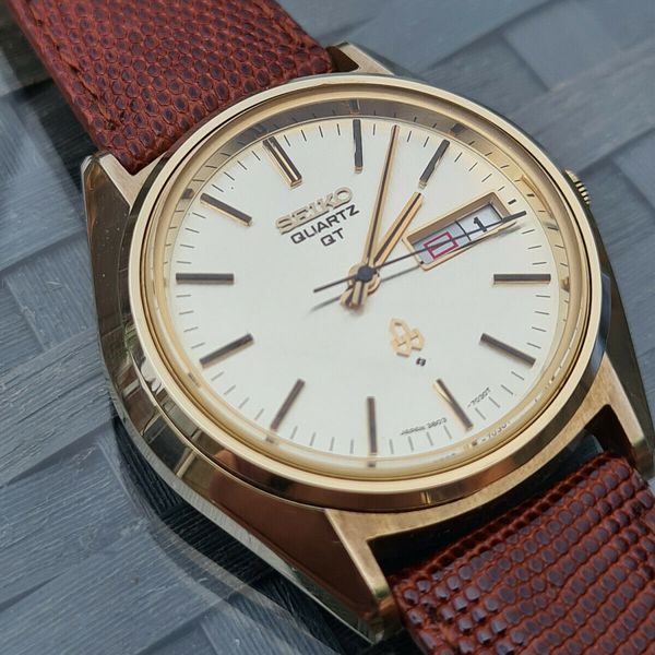 STUNNING 1973 VINTAGE SEIKO HIGH END WATCH 3803-7031 CAP GOLD FULLY ...