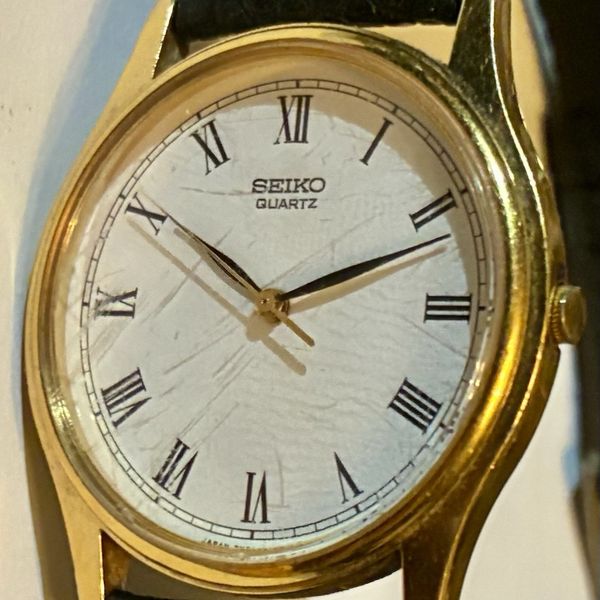 seiko quartz watch mens roman numerals Watch Runs 7N01-7039 ...