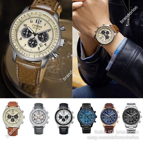 Citizen Men's Eco Drive Watch CA4503-18L Chronograph Rose Gold - New ...