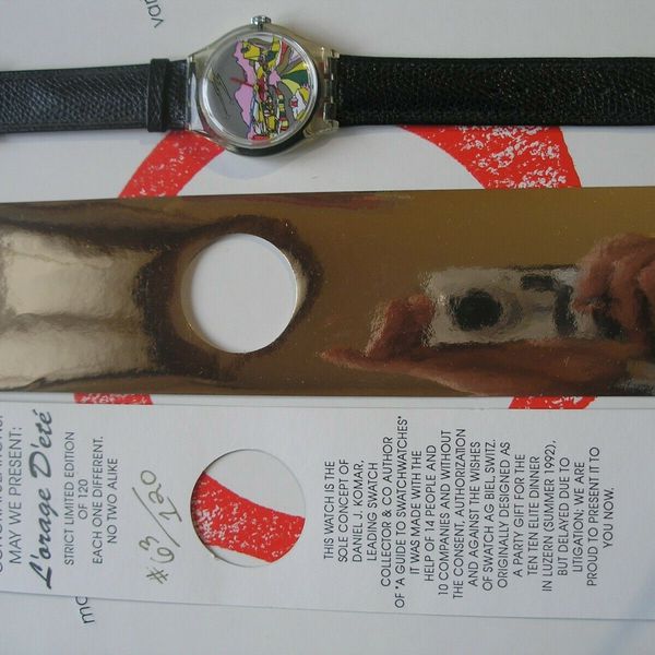 SWATCH SPECIAL ART L'ORAGE D'ETE BY DAN KOMAR 63/120 NEW RARE ...