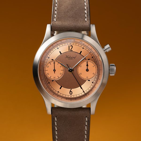 FS: Monochrome x Habring Mono Pusher Chrono Salmon Sector Dial with Box ...
