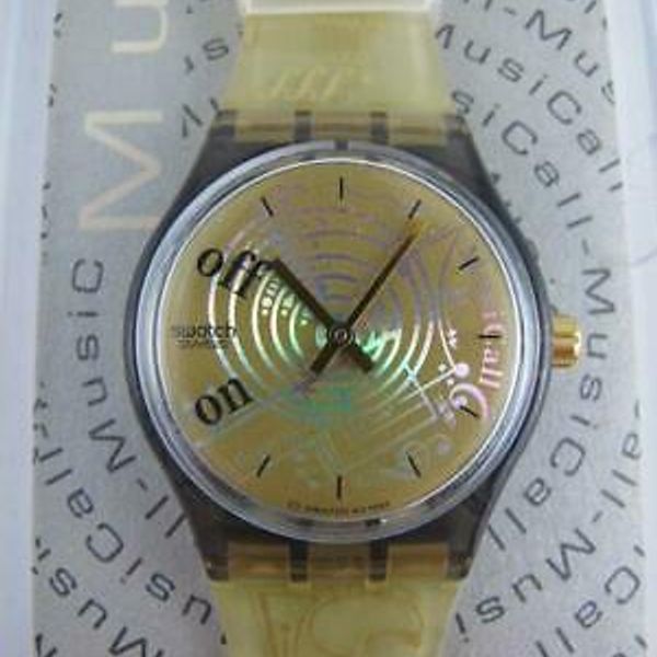 Swatch 1993 Vintage NEW MusiCall SPARTITO Musical RARE Sheet Music Watch SLM101 | WatchCharts ...