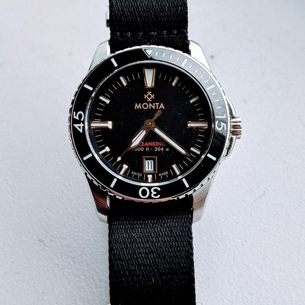 FS: Monta Oceanking Gilt Black Dial on NATO + extras | WatchCharts ...