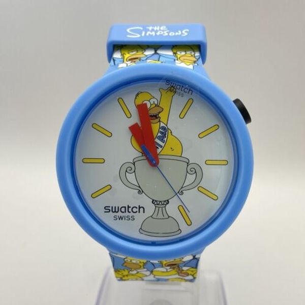Swatch The Simpson's BEST. DAD. EVER SB05Z100 Watch New with Box ...
