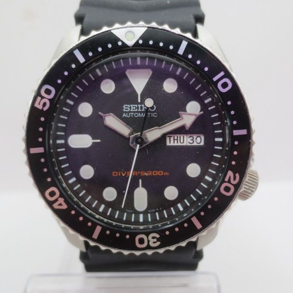 SEIKO 7S26-0020 SKX007 DAYDATE STAINLESS STEEL AUTOMATIC MENS DIVER ...