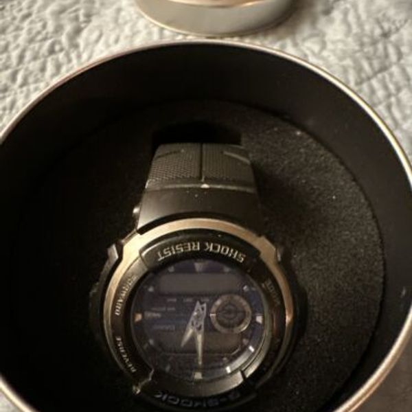 CASIO Vintage Quartz Watch G-SHOCK DIGITAL ANALOG --BLK SS ...