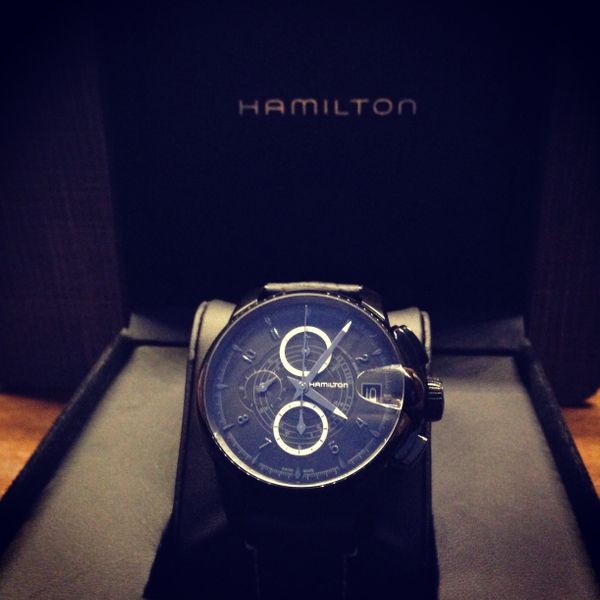 **REDUCED**Hamilton Rail Road Auto Chrono - Black | WatchCharts Marketplace