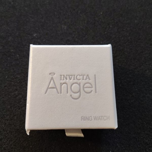NEW Invicta Women's 17.5mm Angel Ring Quartz Gold Tone 30m Stainless ...