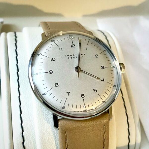 JUNGHANS Max Bill Hand Wind Watch, WARRANTY and Extra Strap!! | WatchCharts